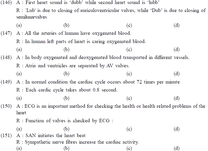 NEET UG Biology Body Fluids and Circulation MCQs with Answers